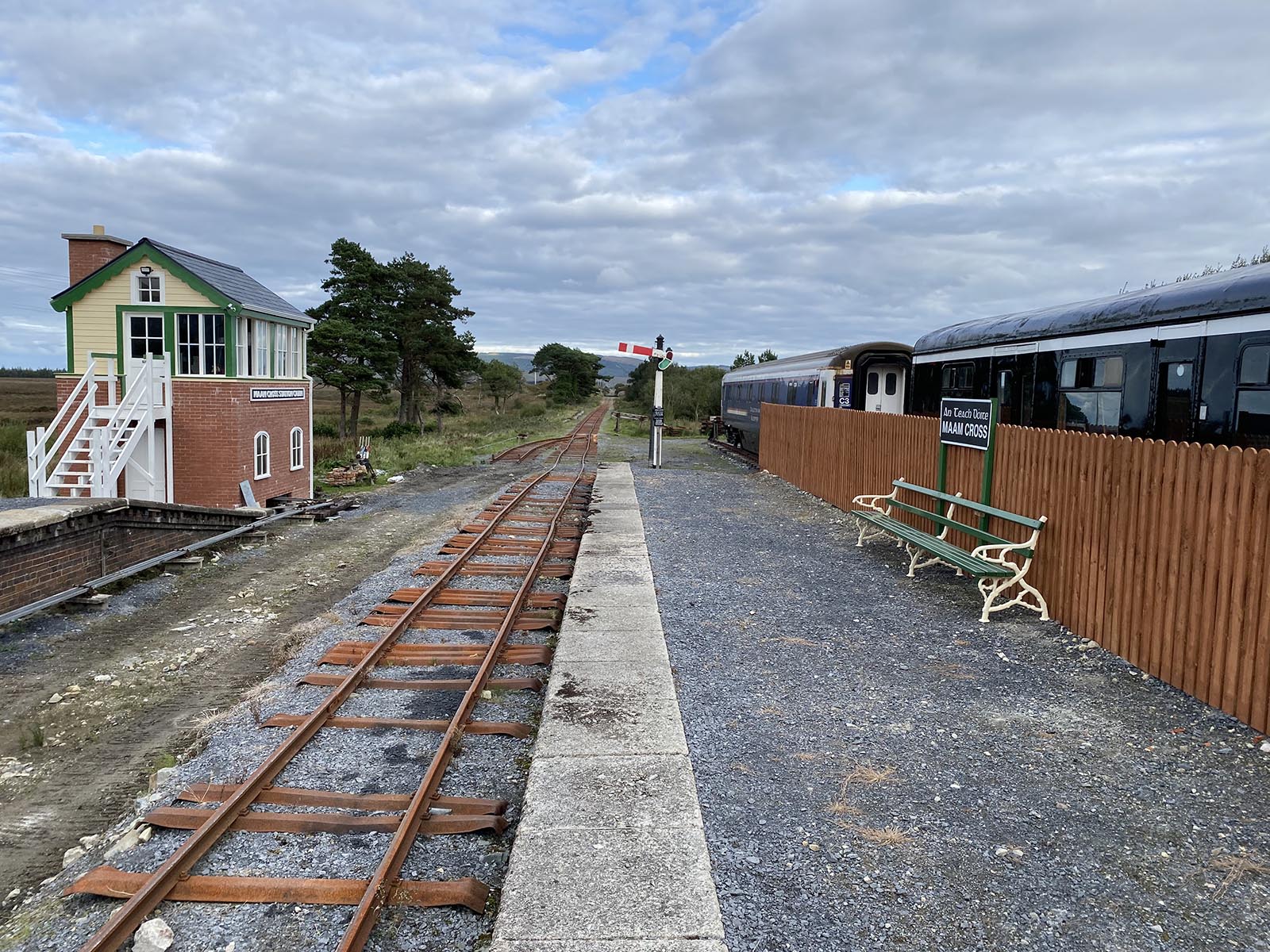 Installation of platform seats at Maam Cross station! – Connemara Railway